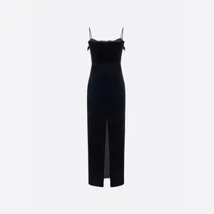Alessandra Rich Velvet Dress With Bows