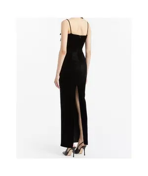 Alessandra Rich Velvet Dress With Bows