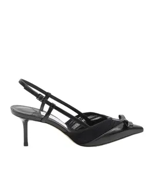 JIMMY CHOO Pointed-toe High-heeled Sandals - Black