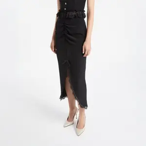 Alessandra Rich Lace-trim Midi Skirt