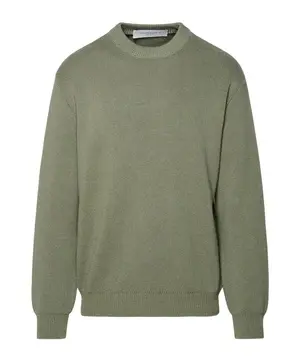 GOLDEN GOOSE Logo Detailed Knitted Jumper - Green
