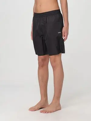 Off-White Elasticated Waistband Swim Shorts