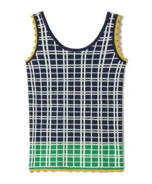 La DoubleJ Check Ribbed Top