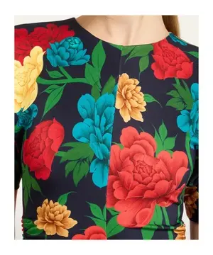 La DoubleJ Floral Ruched Dress