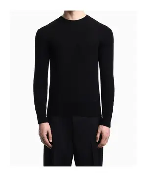 Emporio Armani Plain Knit Pure Cashmere Jumper