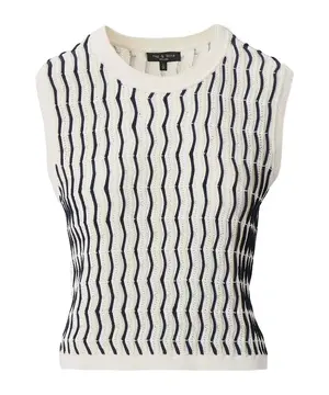 Rag & Bone Leslie Striped Vest - Ivory