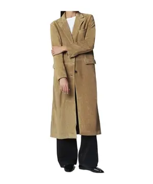 ARMA Alissa Single-breasted Suede Coat - Olive