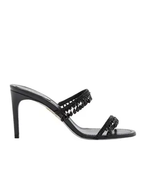 Rene Caovilla Chandelier Crystal-embellished Sandals - Black
