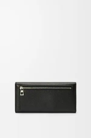 Loewe Pebble Continental Wallet In Mini Grain Calfskin