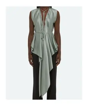 Helmut Lang Draped Scarf Top