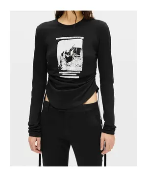 ANN DEMEULEMEESTER Dot Graphic-print Ruched Top
