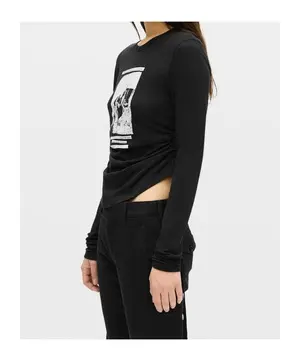 ANN DEMEULEMEESTER Dot Graphic-print Ruched Top