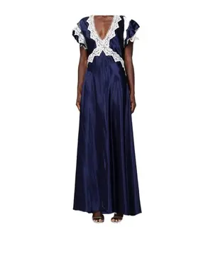 Alberta Ferretti V-neck Dress - Black