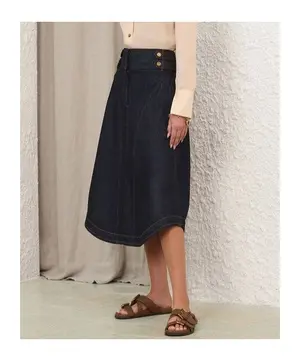 Zimmermann Denim Cargo Midi Skirt