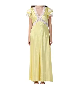 Alberta Ferretti V-neck Dress - Nude
