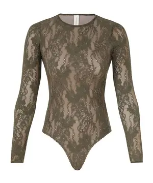 Zimmermann Lace Bodysuit - Brown