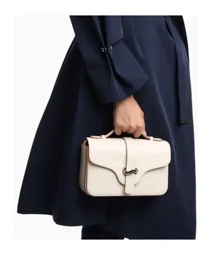 Emporio Armani Smooth Leather Top Handle Bag