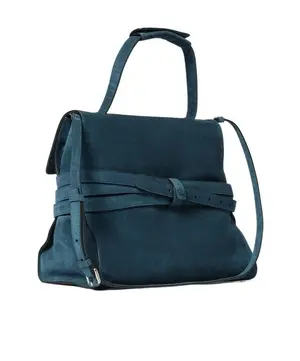 Moschino Buckle-detail Suede Tote Bag