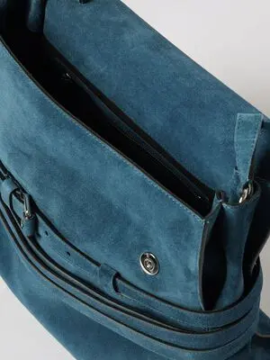 Moschino Buckle-detail Suede Tote Bag