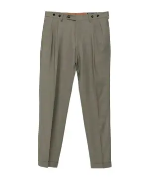 BERWICH Pleated-detail Wool Trousers - Green