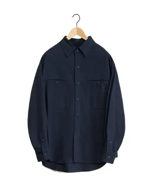 LEMAIRE Twill Button-up Shirt - Blue