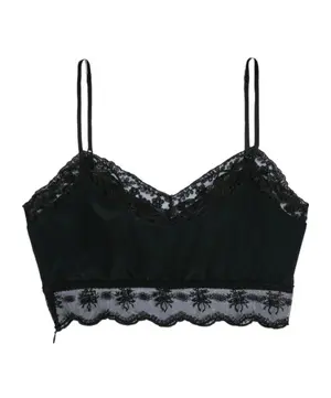 Simone Rocha Lace-trim Negligee Bralette - Black