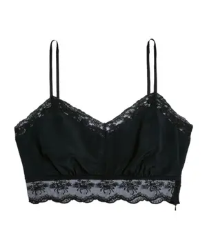 Simone Rocha Lace-trim Negligee Bralette - Black