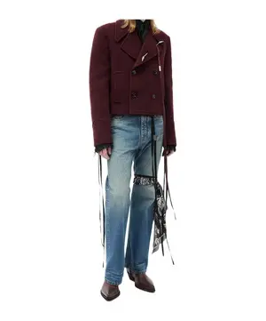 ANN DEMEULEMEESTER Dalmar Double-breasted Jacket - Reddish Brown