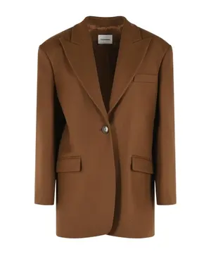 Andamane Teresa' Oversize Virgin Wool Blazer - Brown