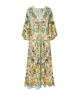 Farm Rio Floral Print Crepe De Chine Maxi Dress - Multi-color