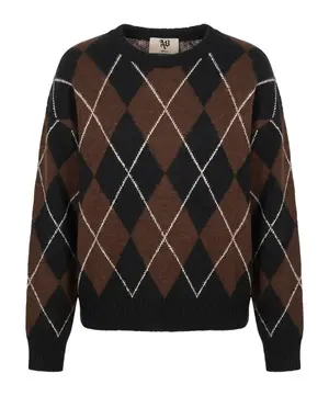ANIYE BY Crew-neck Knit Top - Black Choco