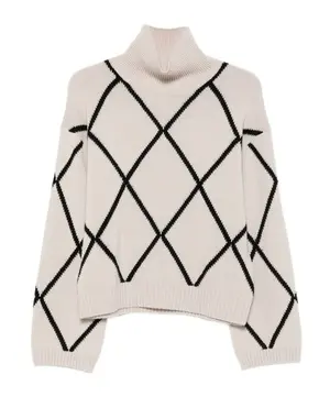 ALLUDE Turtleneck Sweater - Beige