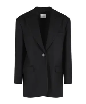 Andamane Teresa' Virgin Wool Oversize Blazer - Black