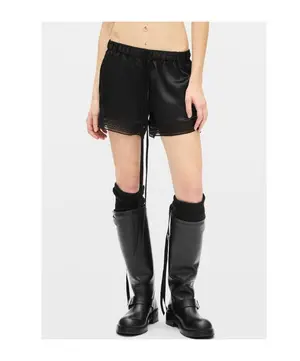 ANN DEMEULEMEESTER Anda Lace-trim Satin Shorts