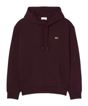 Lacoste Logo-patch Hoodie - Chestnut Brown