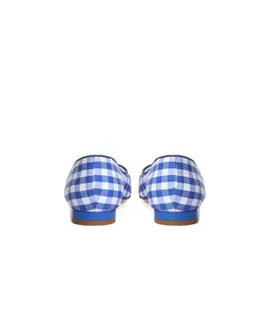 Manolo Blahnik Checked Ballet Flats