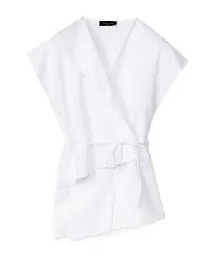Fabiana Filippi Asymmetrical Wrap Blouse - White