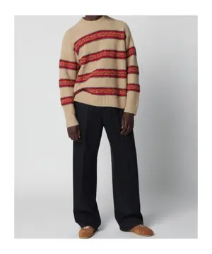 Dries Van Noten Striped Wool-blend Sweater