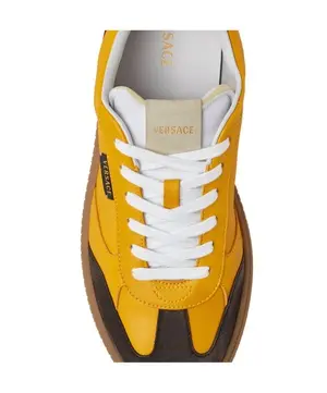 Versace Greca Court Nappa Suede Sneakers