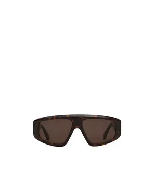 Alaïa Aviator Mask Sunglasses - Deep Havana