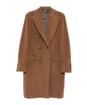 Canali Long-sleeved Coat - Brown