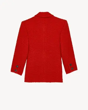 Saint Laurent Single-breasted Jacket In Tweed