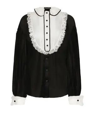 Dolce & Gabbana Dolce Gabbana Ruffle Detailed Chiffon Shirt