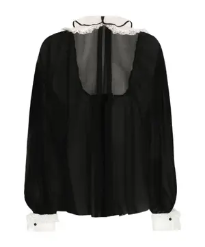 Dolce & Gabbana Dolce Gabbana Ruffle Detailed Chiffon Shirt