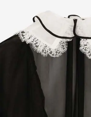 Dolce & Gabbana Dolce Gabbana Ruffle Detailed Chiffon Shirt
