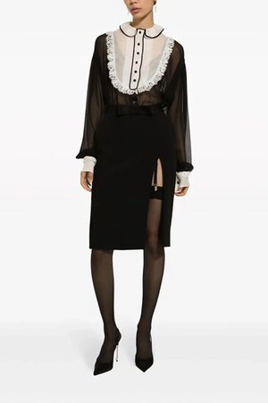 Dolce & Gabbana Ruffled Chiffon Shirt