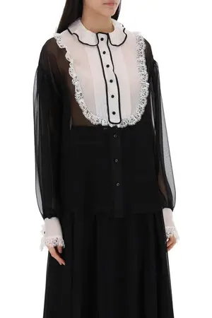 Dolce & Gabbana Ruffled Chiffon Shirt