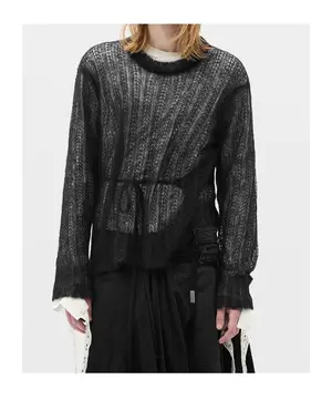 ANN DEMEULEMEESTER Mohair Silk Knit Sweater