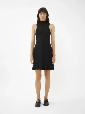 Chloé High-neck Mini Wool Dress
