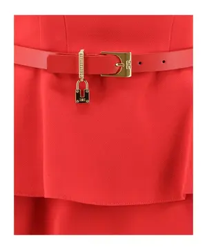 Elisabetta Franchi Belted Tiered Mini Dress